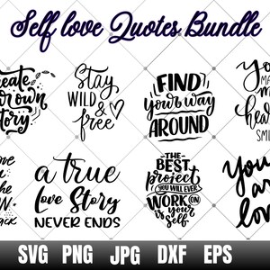 Positive Quote Svg, Self Love Svg, Affirmation Svg, Cute Inspirational ...