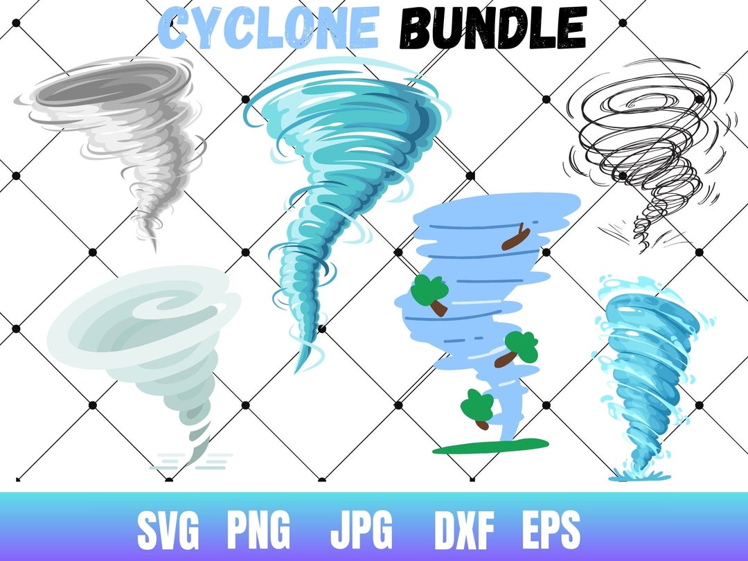 Tornado BUNDLE Svg/eps/png/dxf/jpg/pdf, Hurricane Svg, Cyclone Cricut ...
