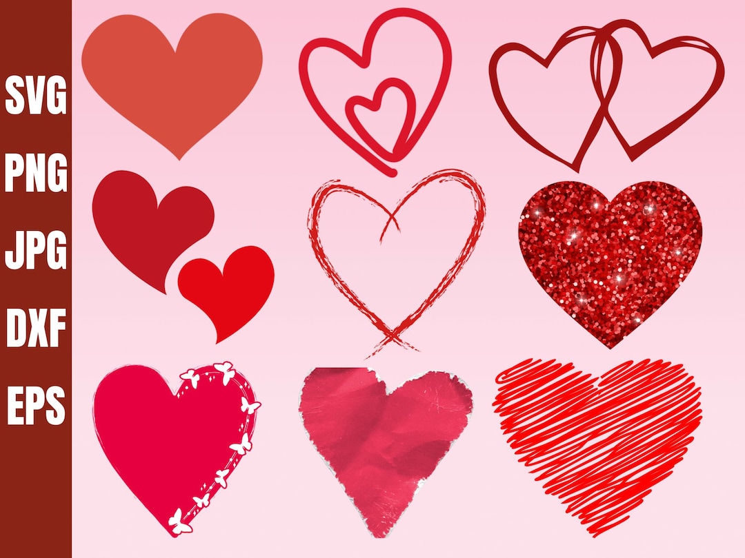 Heart Svg Bundle, Heart Svg, Hand Drawn Heart Svg, Open Heart Svg ...