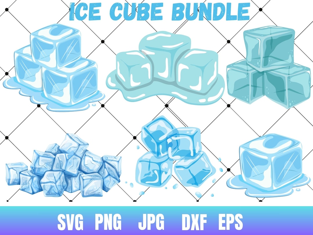 Melting Ice Cube Svg,dxf,ice Cubes,cute,chill,frozen Water,drink,summer,handdrawn,cut File,png ...