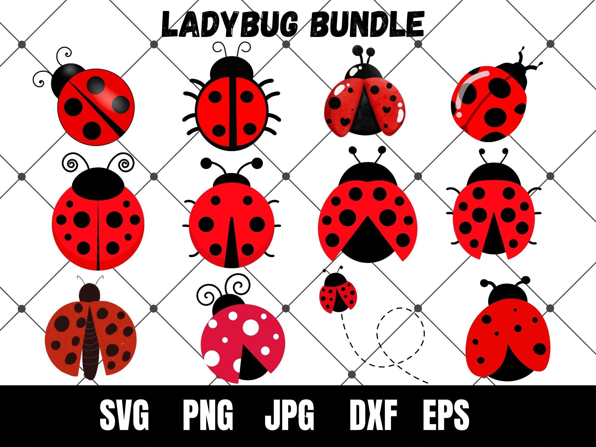 Lady Bug Svg Bundle,ladybug Svg,ladybug Png,ladybug Cut File,ladybug ...
