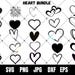 Doodle Heart Svg Bundle, Hand Drawn Outline (digital Download) - Etsy