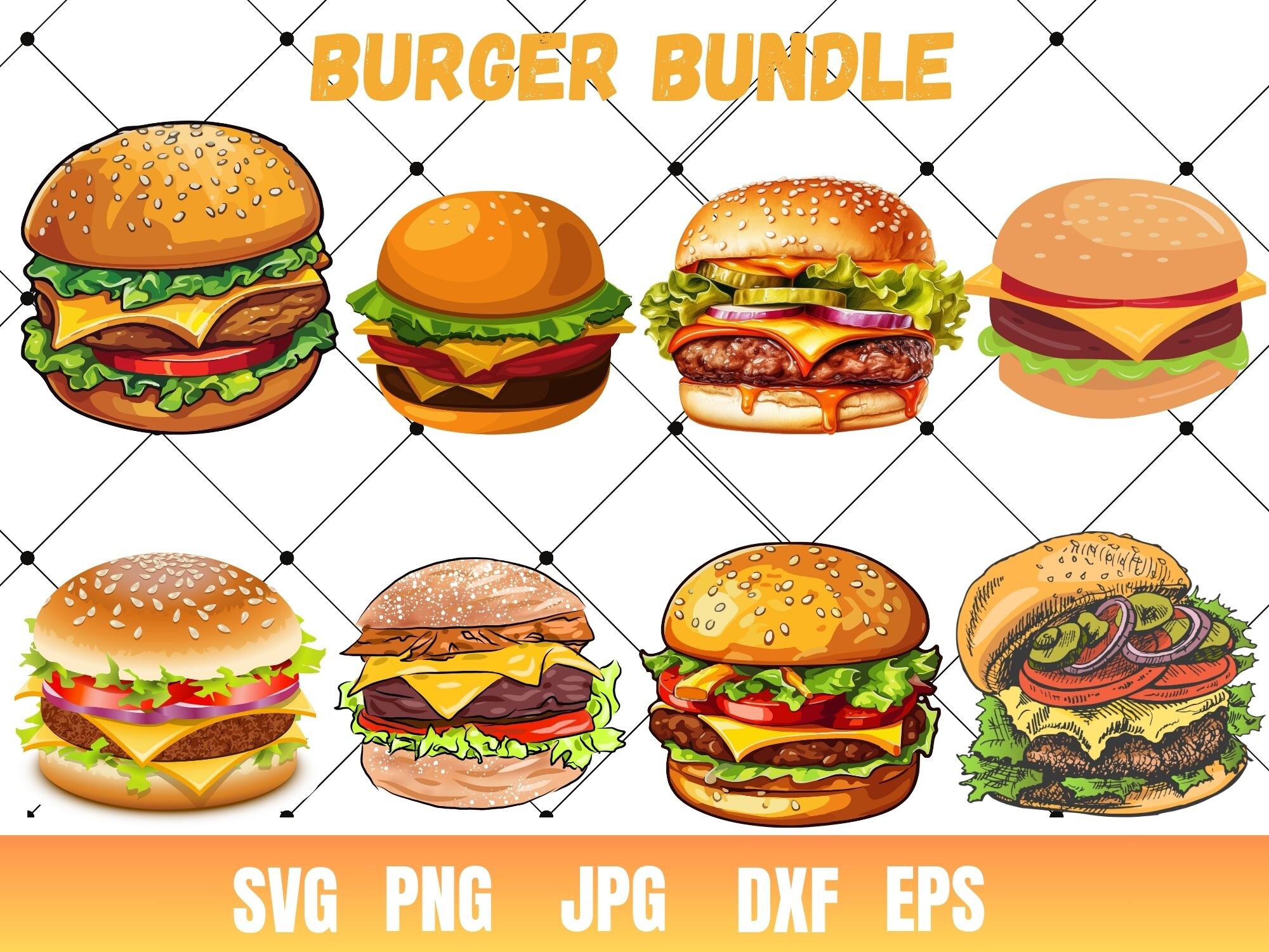Hamburger Svg, Svg Files, Svg Files for Cricut, Svg Cricut, Svg Images ...