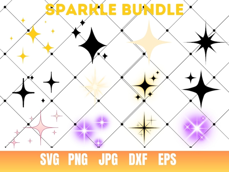 Sparkle SVG Bundle, Sparkle Stars SVG, Stars Svg, Star Clipart, Bright Stars, Twinkle Stars ...