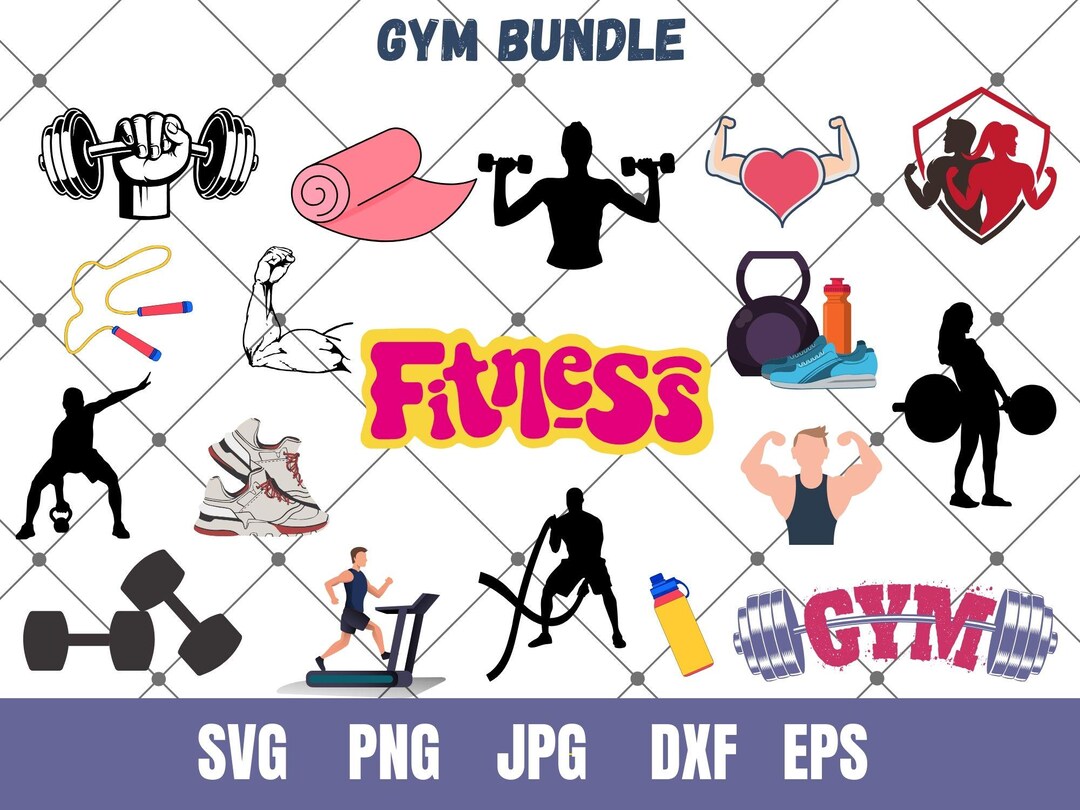 Gym Svg Bundle,workout Svg,fitness Svg,exercise Svg,gym Shirt Svg ...