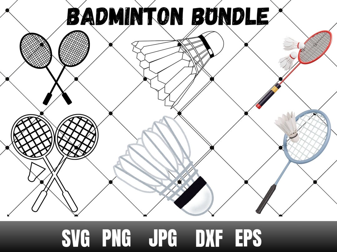 Badminton SVG, Shuttlecock Clipart Silhouette Cricut Cut File Vector ...