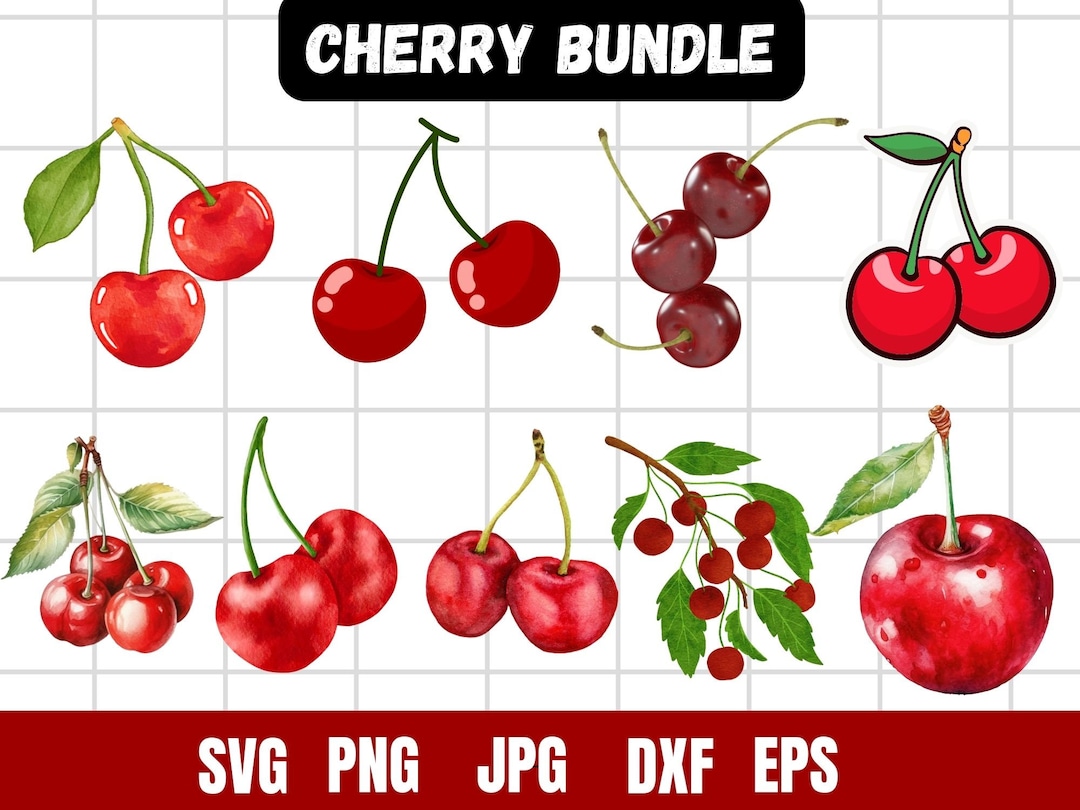 Cherry Svg,fruits Dxf,summer,cherries Svg,fruit Svg,png,cut File ...