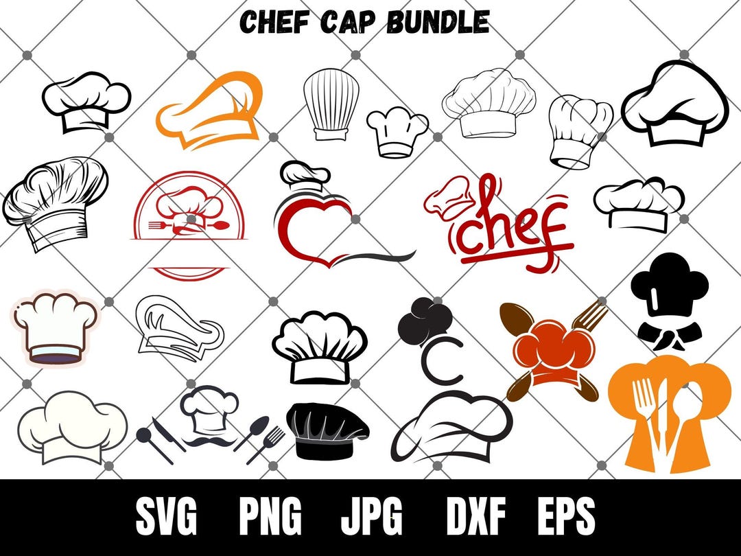 Chef Cap Svg,chef Hat Clipart,chef Hat Vector,cook Hat,chef Hat ...