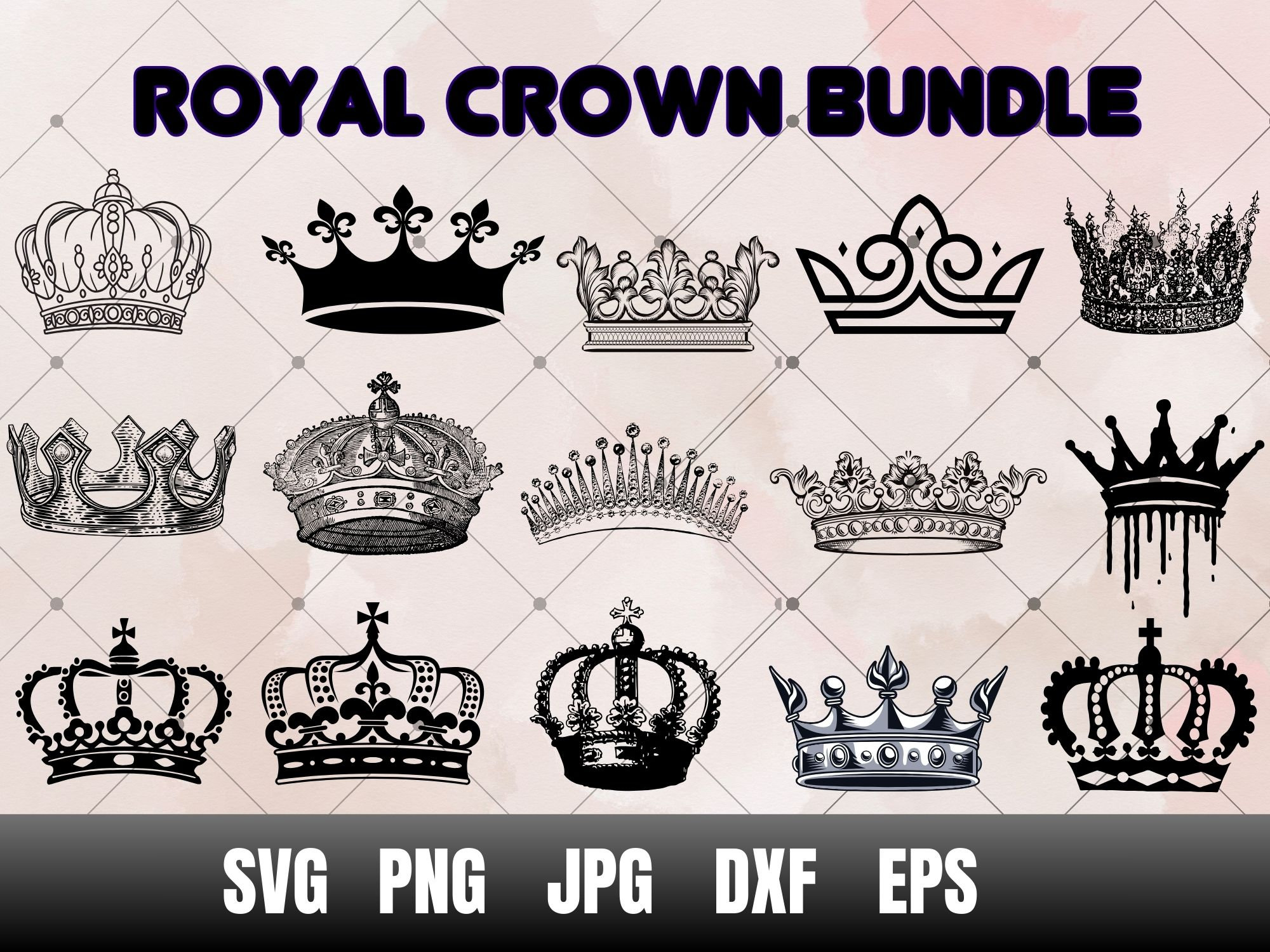Royal Crown SVG File, King Crown SVG, Queen Crown SVG, Princess Tiara ...