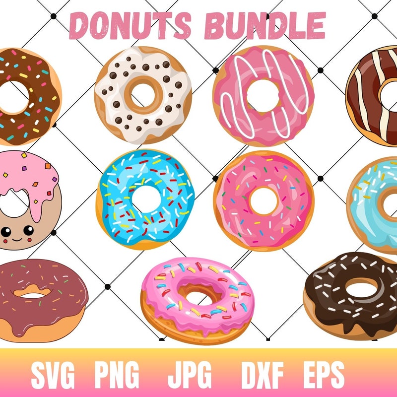 Donut Svg - Etsy