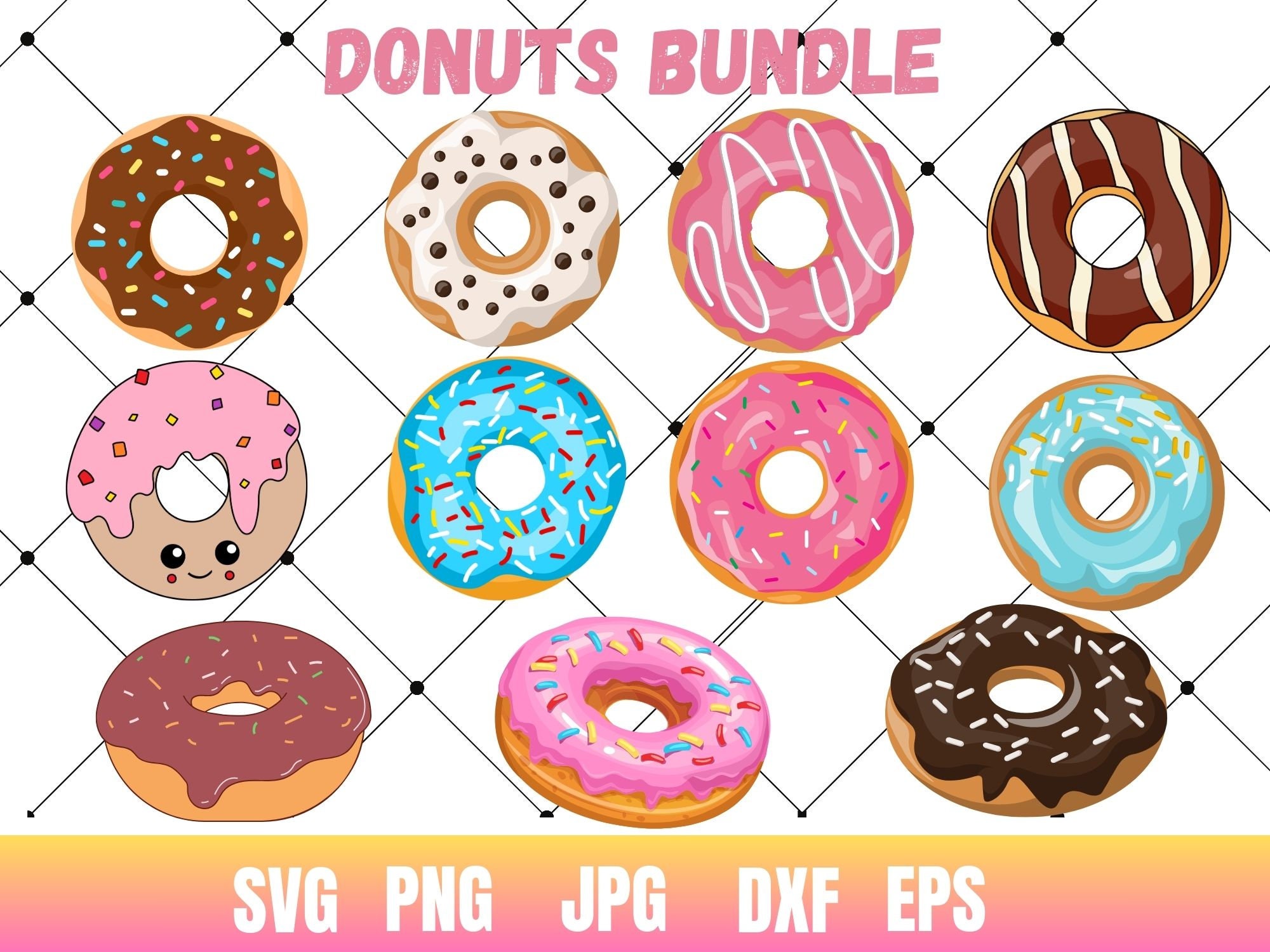 Donut SVG Cut File, Layered Doughnut Clip Art (digital Download) - Etsy