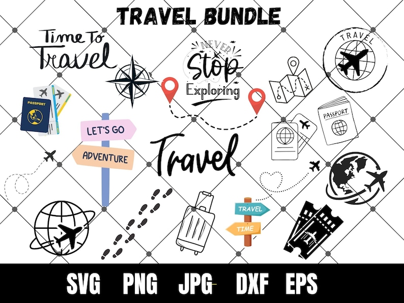 Travel SVG Bundle,travel Quotes Svg,vacation Svg, Adventure SVG, Travel ...