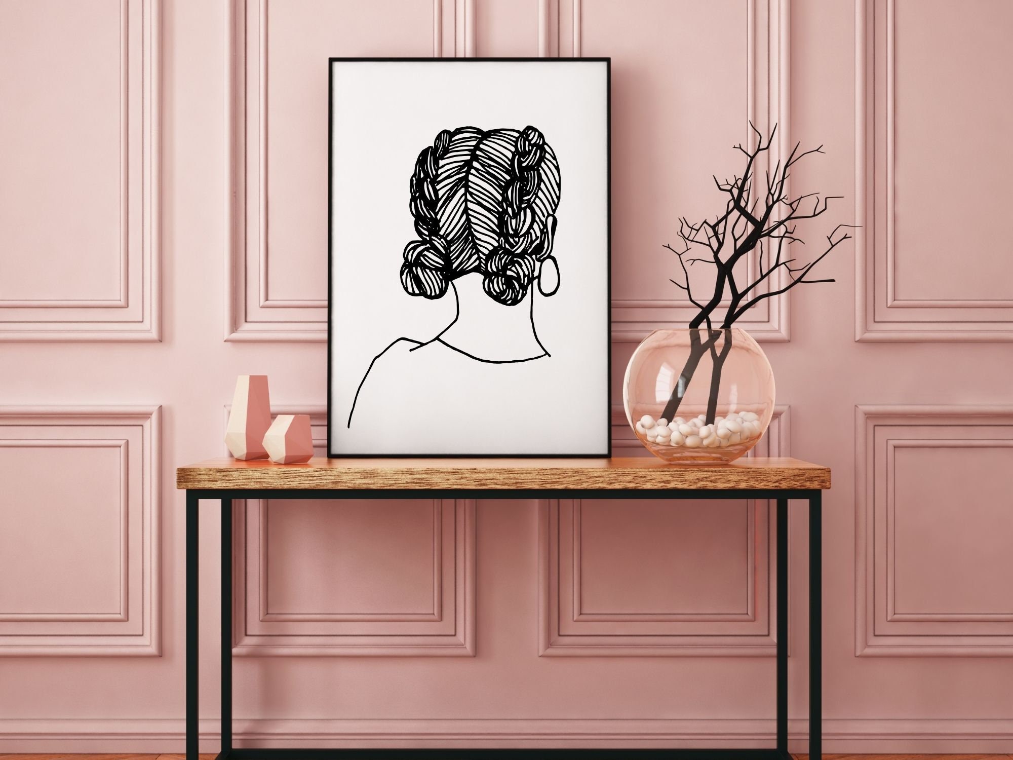 Hairstyle SVG Bundle ,woman Hair Clipart, Messy Bun Hair ,long Hair ...