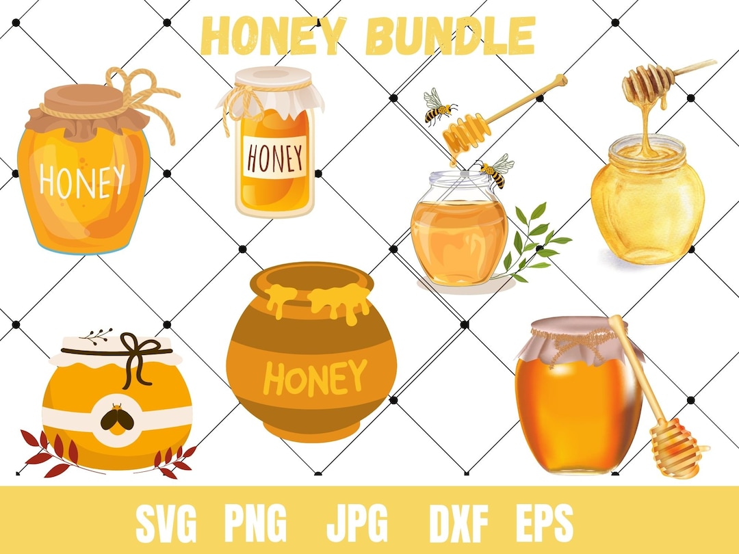 Honey SVG Bundle Bee Svg Files for Cricut Honey Comb Svg Honey Cut File ...