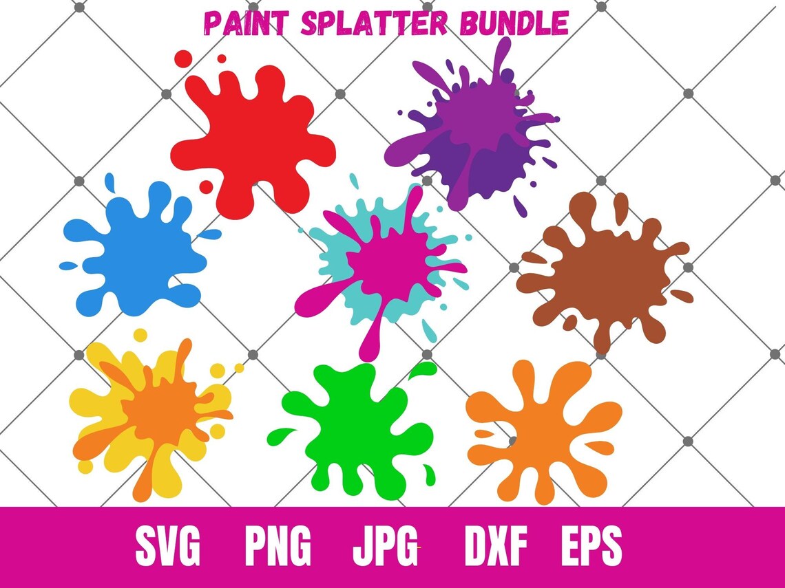 Paint Splatter SVG Bundle, Paint Splats Svg, Paint Svg, Clipart, Ink ...