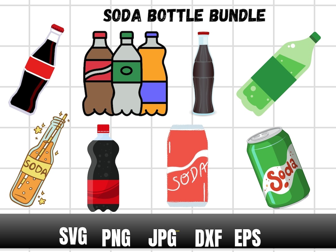 Soda Bottle Svg, Soda Bottle Cricut, SVG, PNG, DXF Silhouette - Etsy