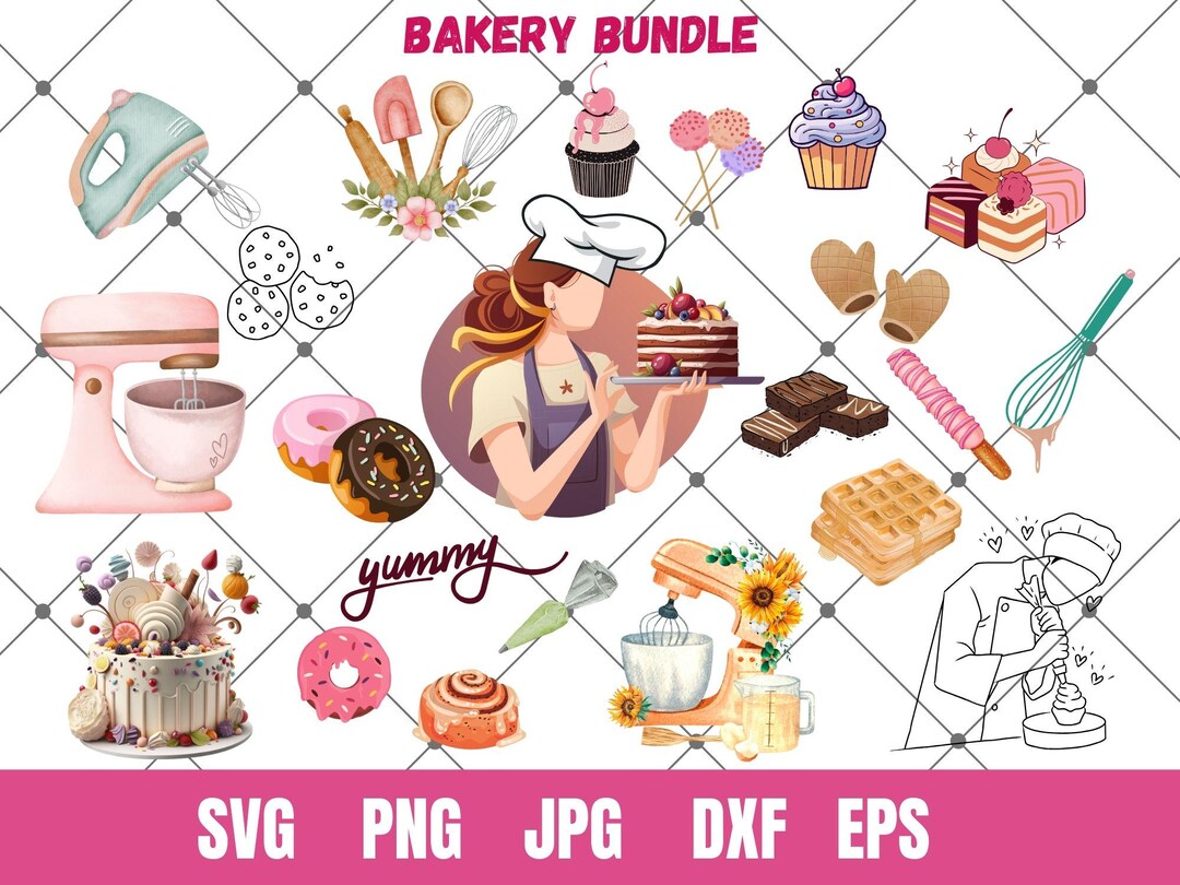 Baking SVG Bundle for Cricut,bakery Svg,baking Png, Baking Clipart ...