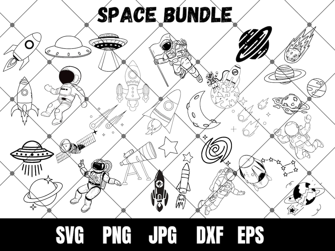 Space SVG Bundle, Galaxy Svg, Astronaut Svg, Planets Svg,outer Space ...