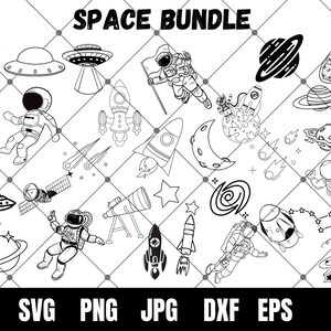 Space SVG Bundle, Galaxy Svg, Astronaut Svg, Planets Svg,outer Space ...
