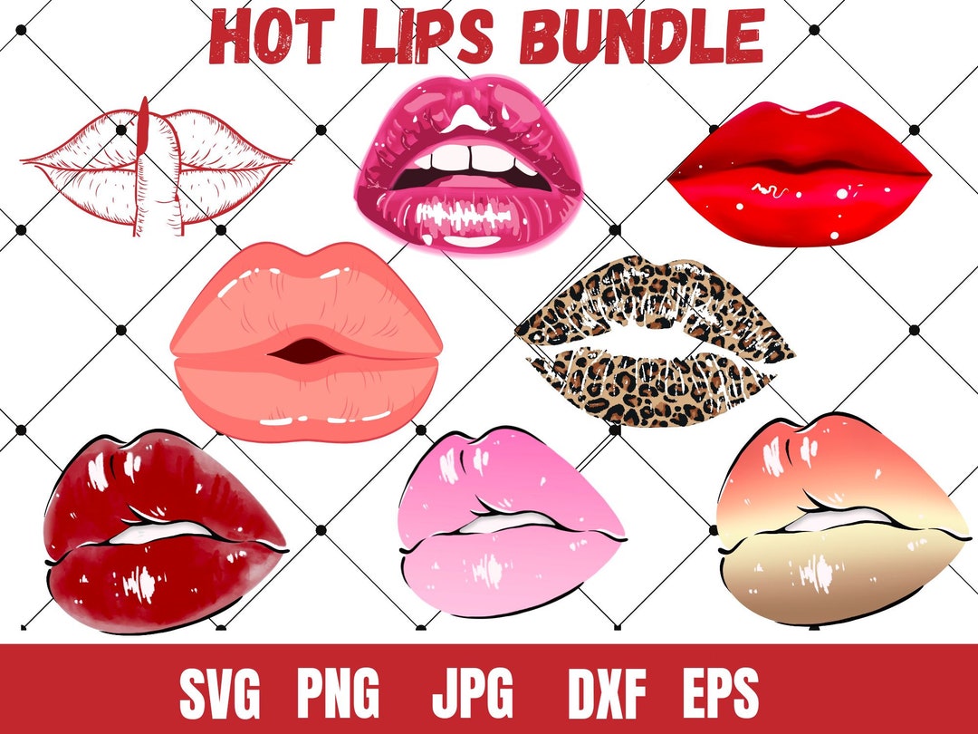 Lips Svg, Red Lips Svg, Kiss Svg, Lips Cut File, Kiss Design, Lips ...