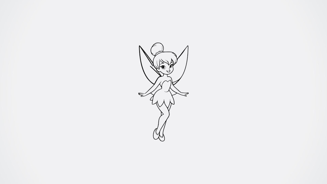 Tinkerbell 2D Wall Art Silhouette Stl-svg-dxf - Etsy