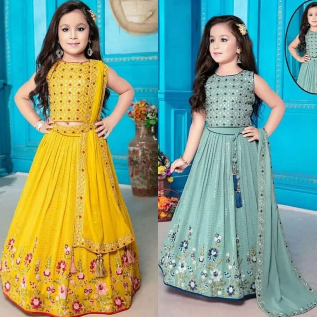 Kid's Wedding Lehenga Choli Kids Latest Party Wear Designer Dresses ...