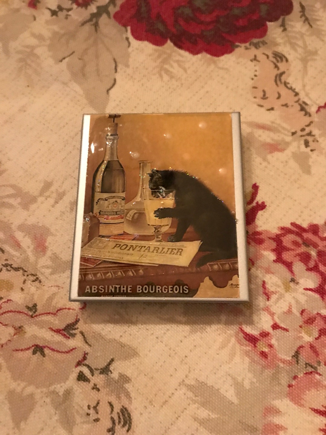 Vintage Cat Absinthe Pill Box - Etsy