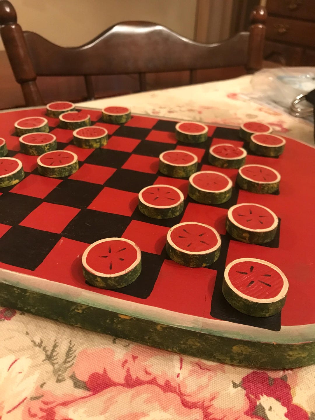 Watermelon Checkerboard Game - Etsy