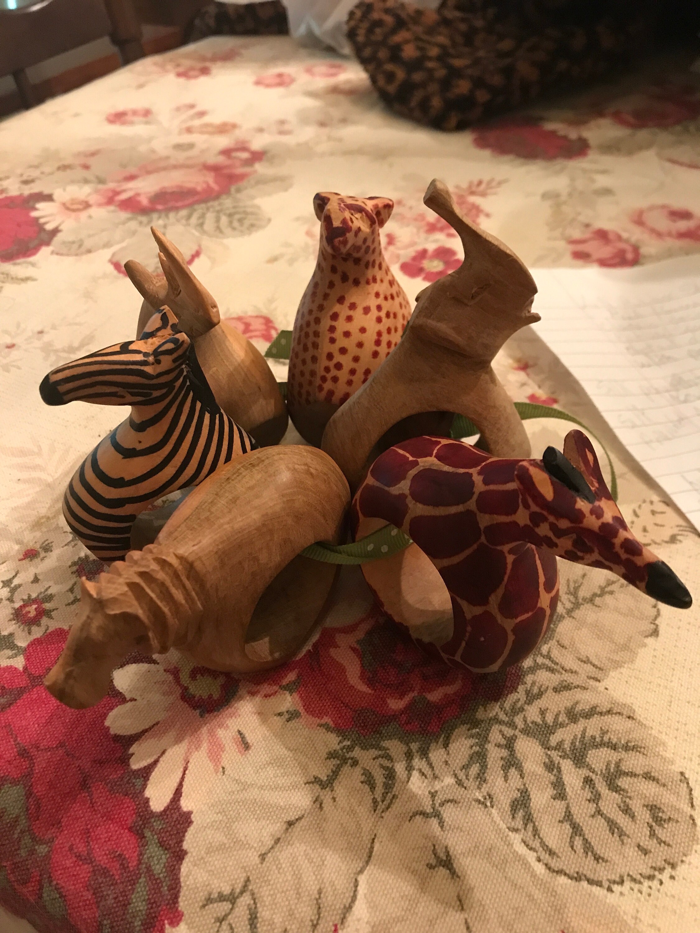 Hand Carved Africa Napkin Rings - Etsy