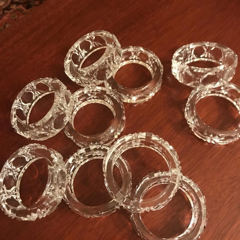 Crystal Napkin Rings - Etsy