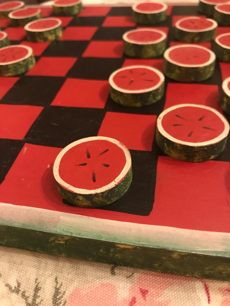 Watermelon Checkerboard Game - Etsy