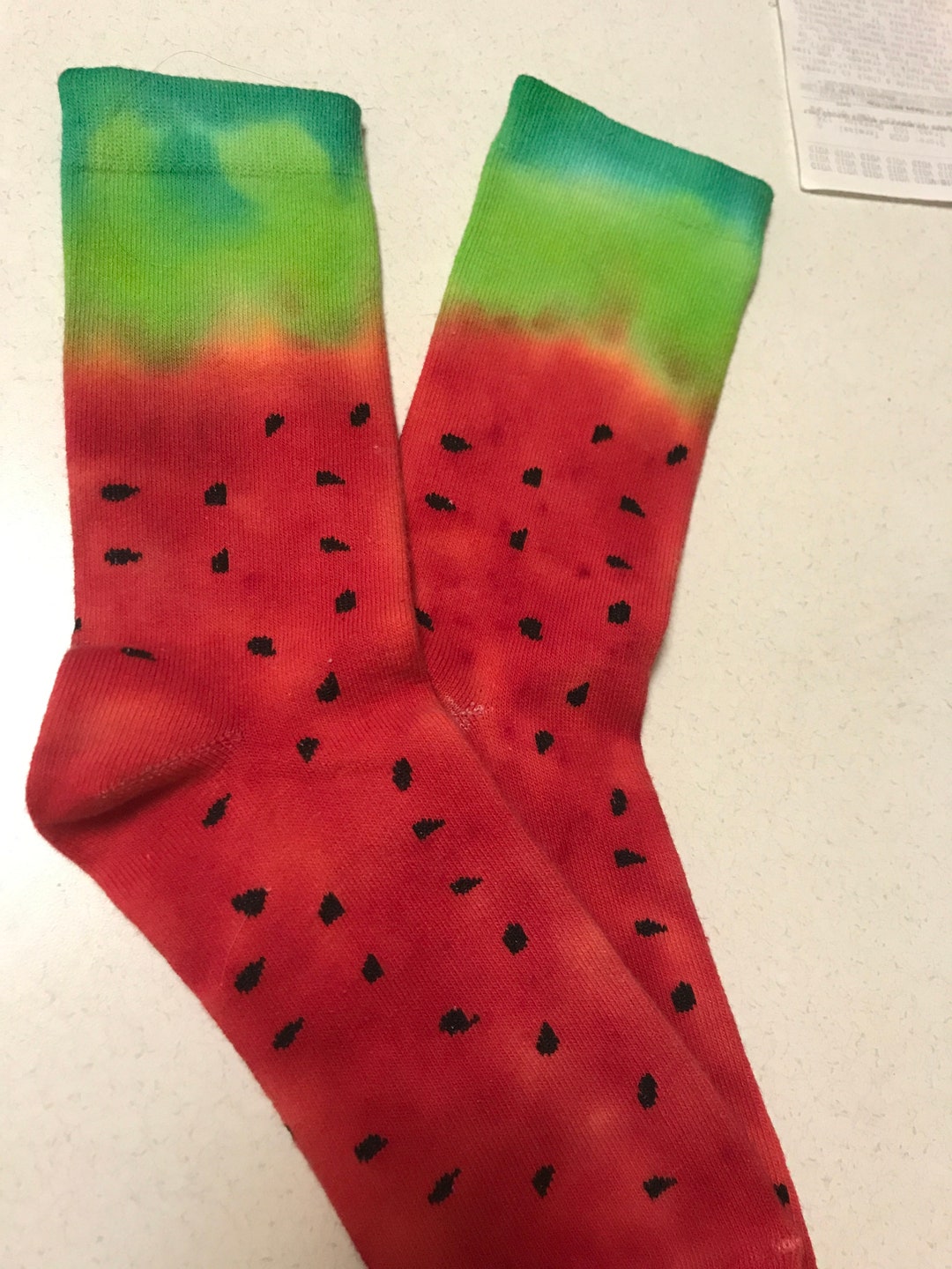 Watermelon Socks Tie Dyed Adult - Etsy