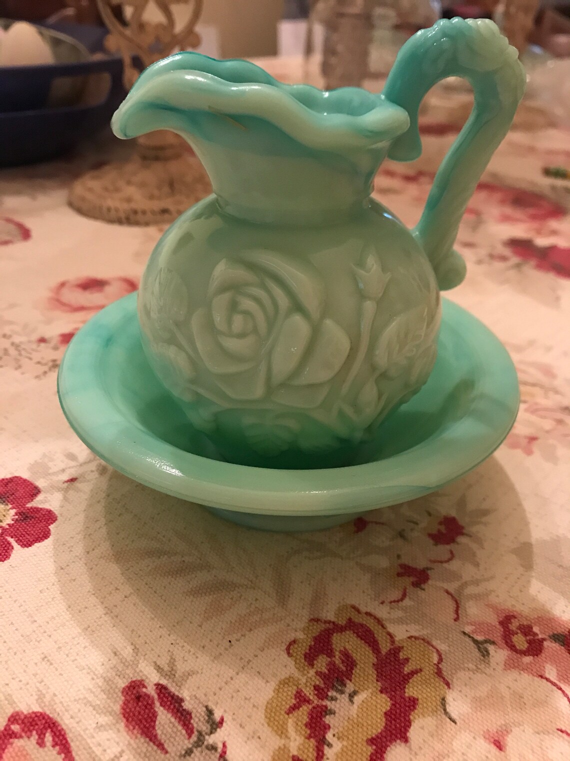 Vintage Avon Pitcher and Bowl - Etsy
