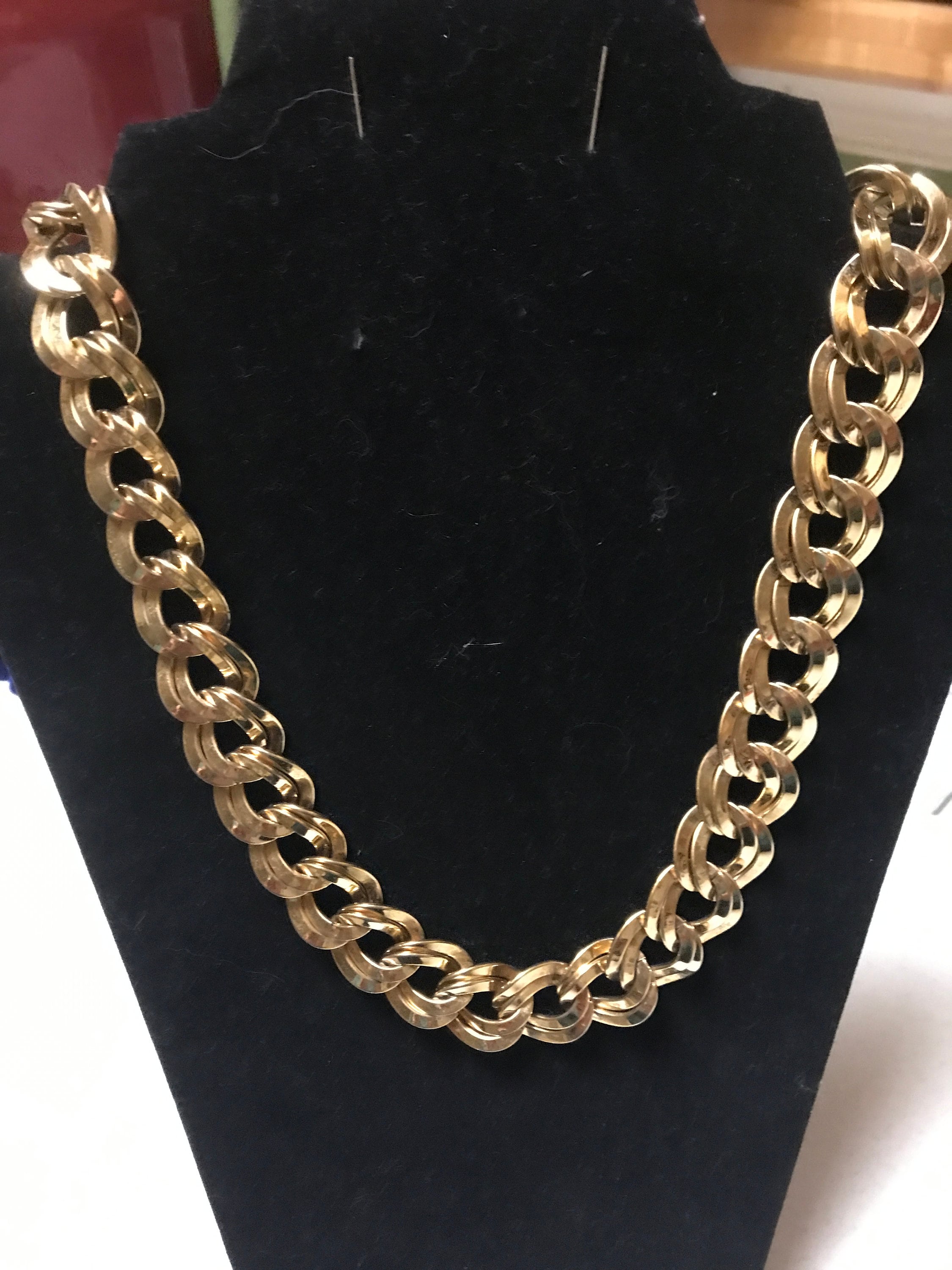 Vintage Monet Chain Necklace - Etsy