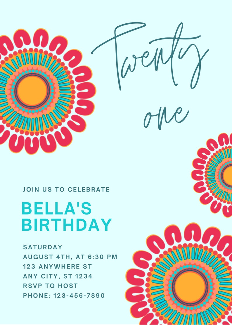Birthday Invitation - Aboriginal Art - Etsy Australia