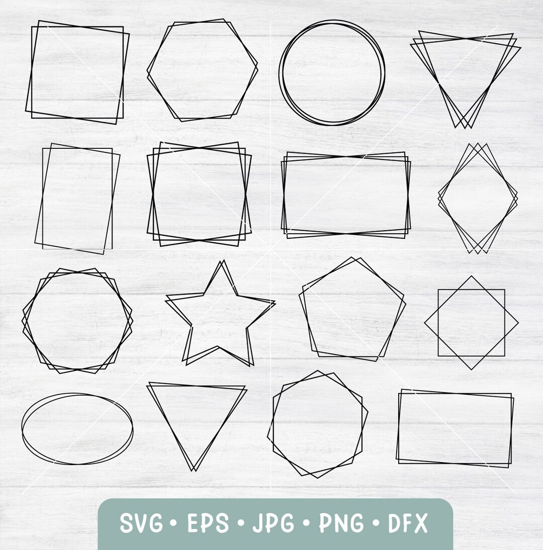 Double Frame SVG Bundlesquare Frame Bundledouble - Etsy