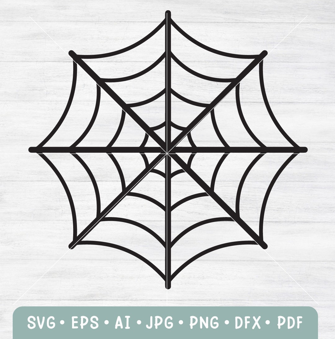 Spider Web Cut Files Halloween SVG Vector Files Spider SVG - Etsy