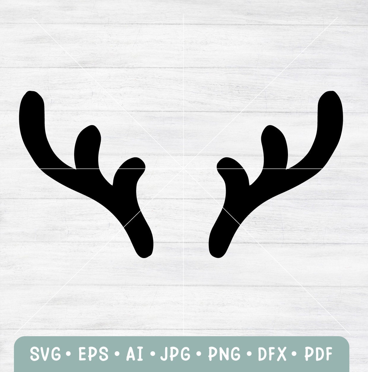 Rentier Geweih SVG Hirsch Geweih SVG Geweih Vektor - Etsy.de