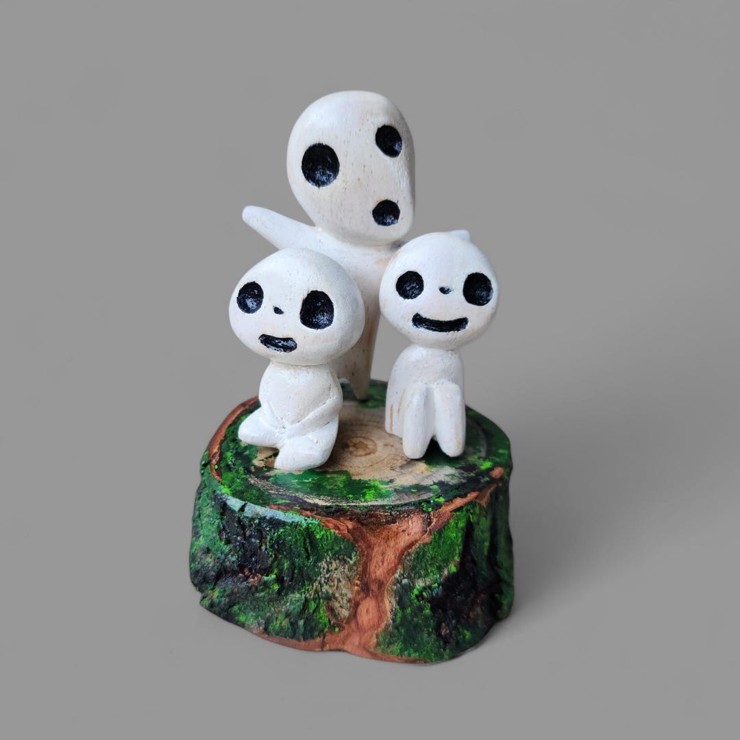 Handcrafted Wooden Kodama the Tree Spirit Fairy Jungle Japanese ...
