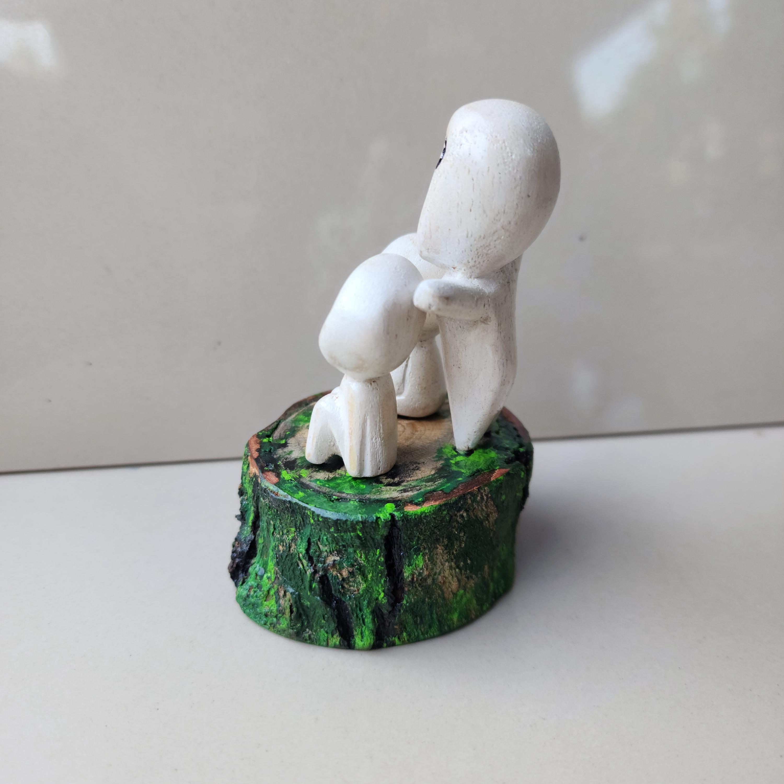 Handcrafted Wooden Kodama the Tree Spirit Fairy Jungle Japanese ...