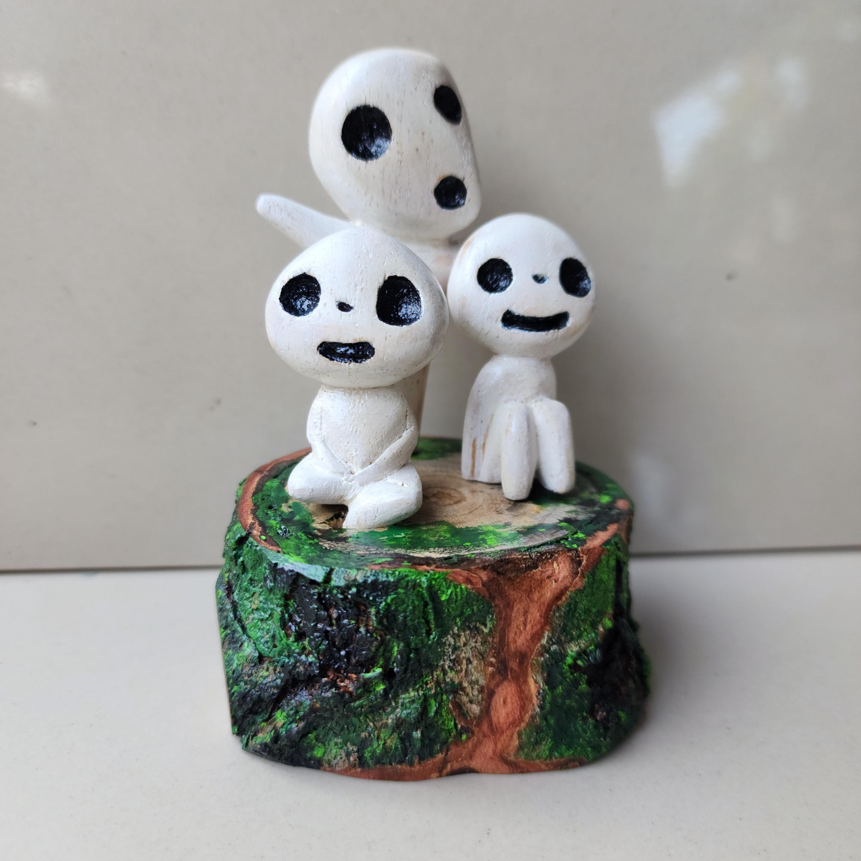 Handcrafted Wooden Kodama the Tree Spirit Fairy Jungle Japanese ...
