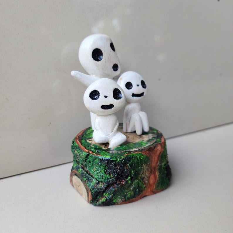 Handcrafted Wooden Kodama the Tree Spirit Fairy Jungle Japanese ...