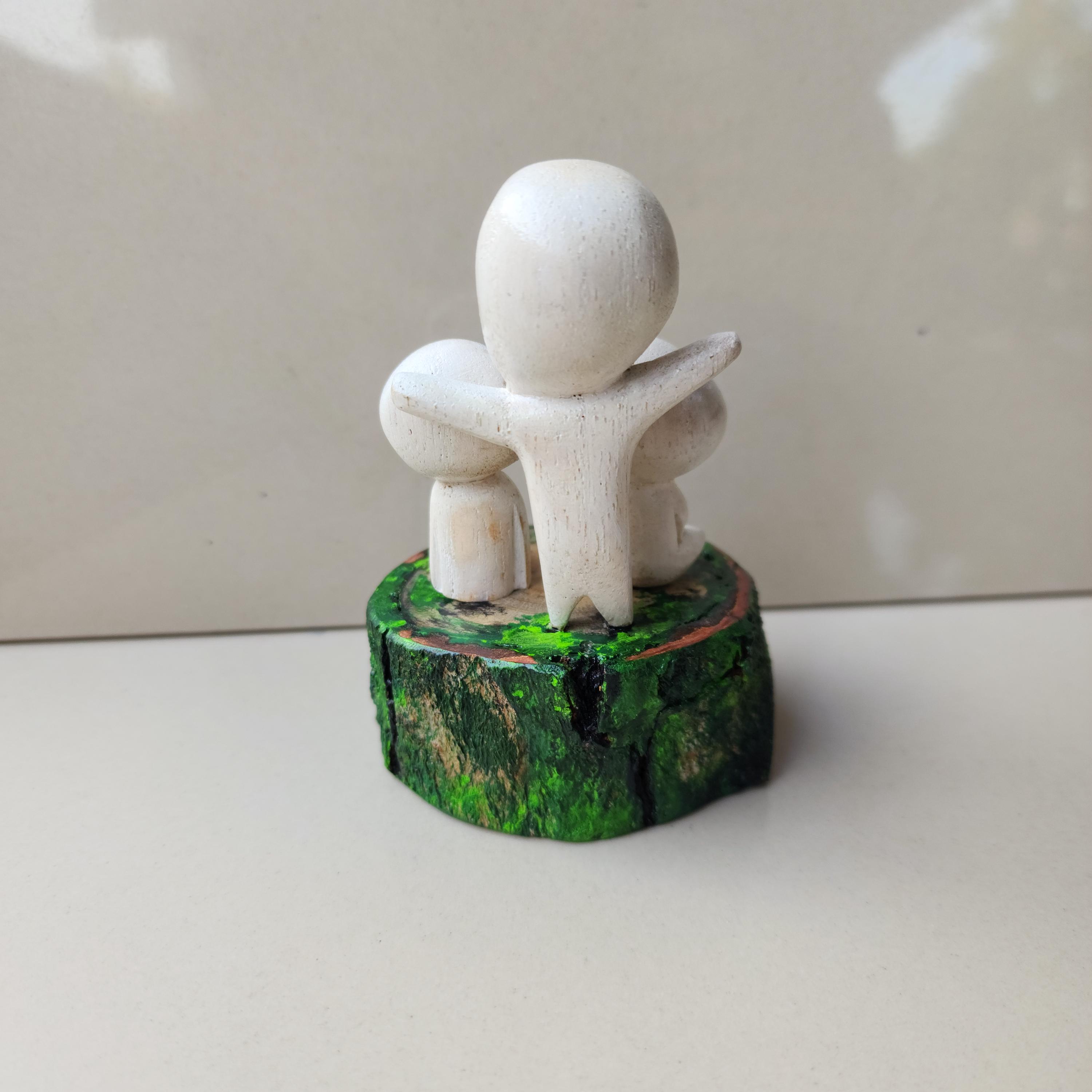 Handcrafted Wooden Kodama the Tree Spirit Fairy Jungle Japanese ...