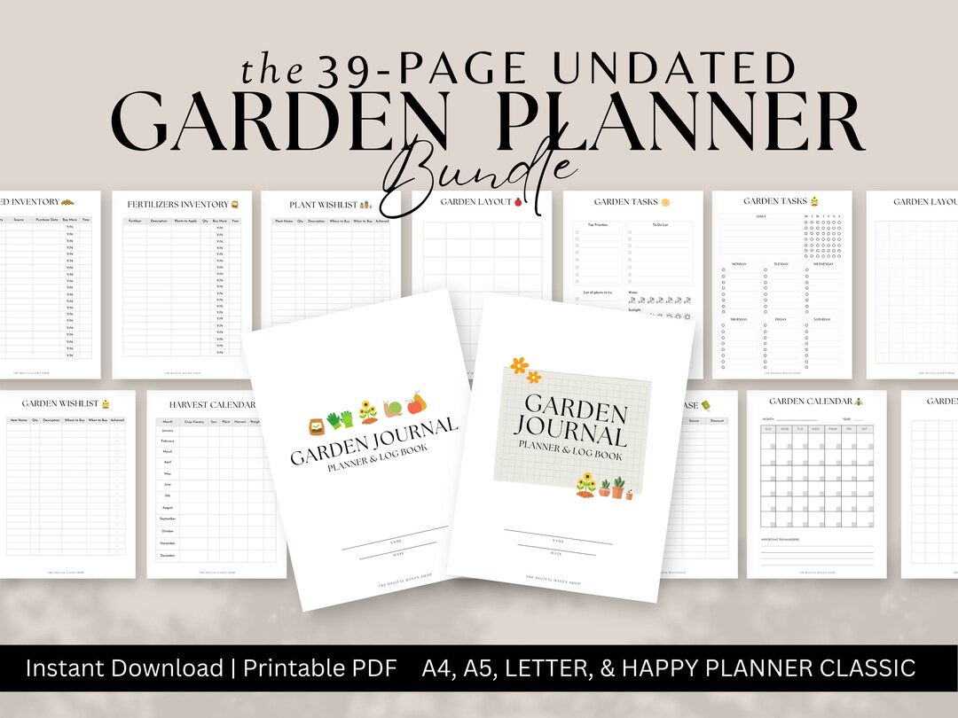 Garden Planner Printable Gardening Planner Gardening Journal - Etsy