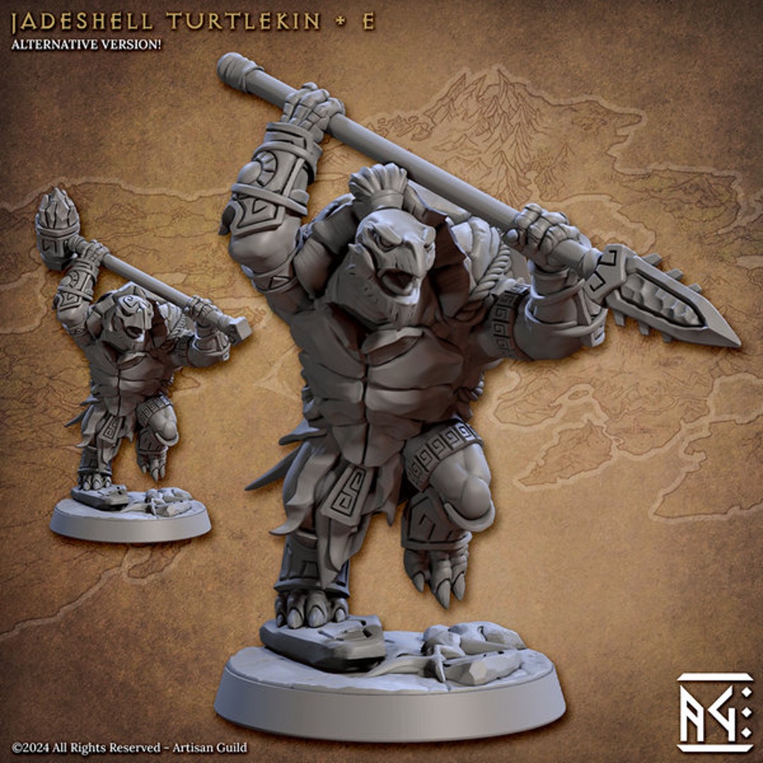 Turtle Warrior B Protector Spear or Hammer 2 Variants Premium Dnd ...