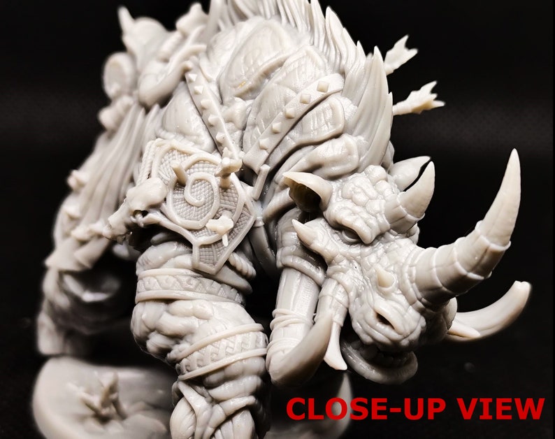 Two Headed Dragon Miniature Figurine DND Miniature 12k Resin Print Toy ...
