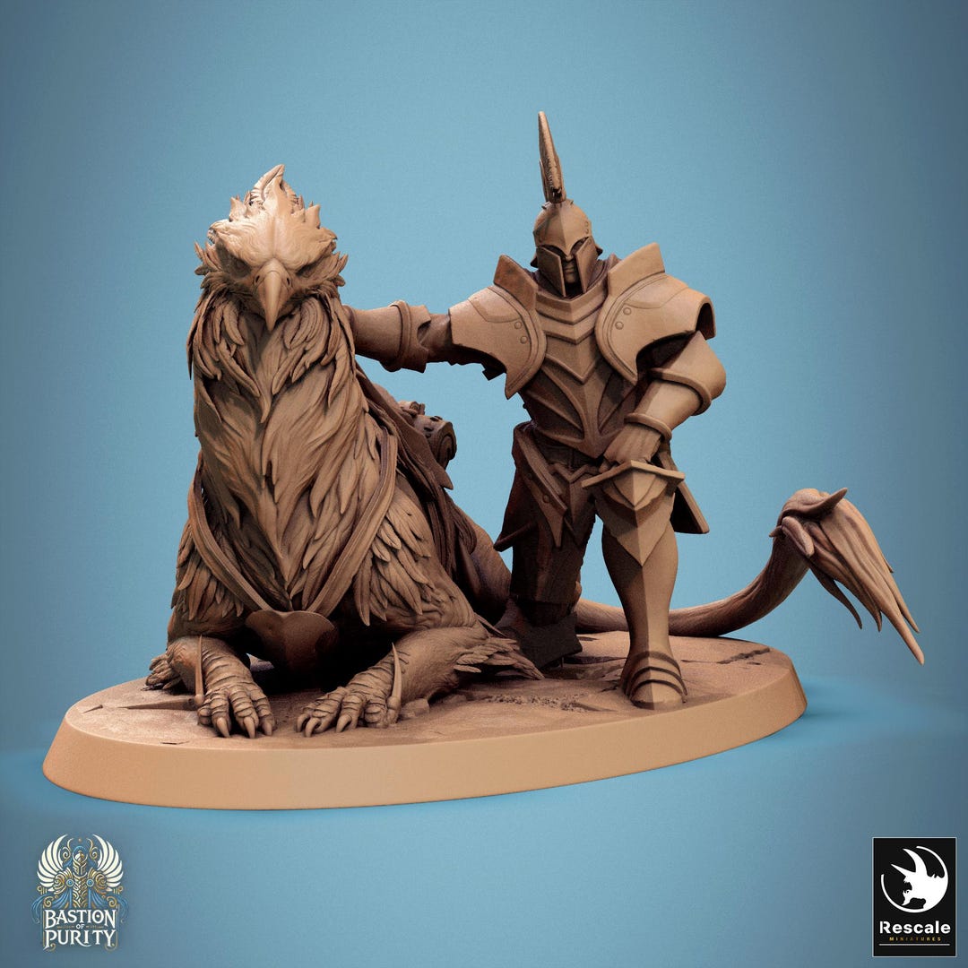 Sky Cavalry Figurine | Ground Gryphon Mount Miniature C | Premium Dnd ...