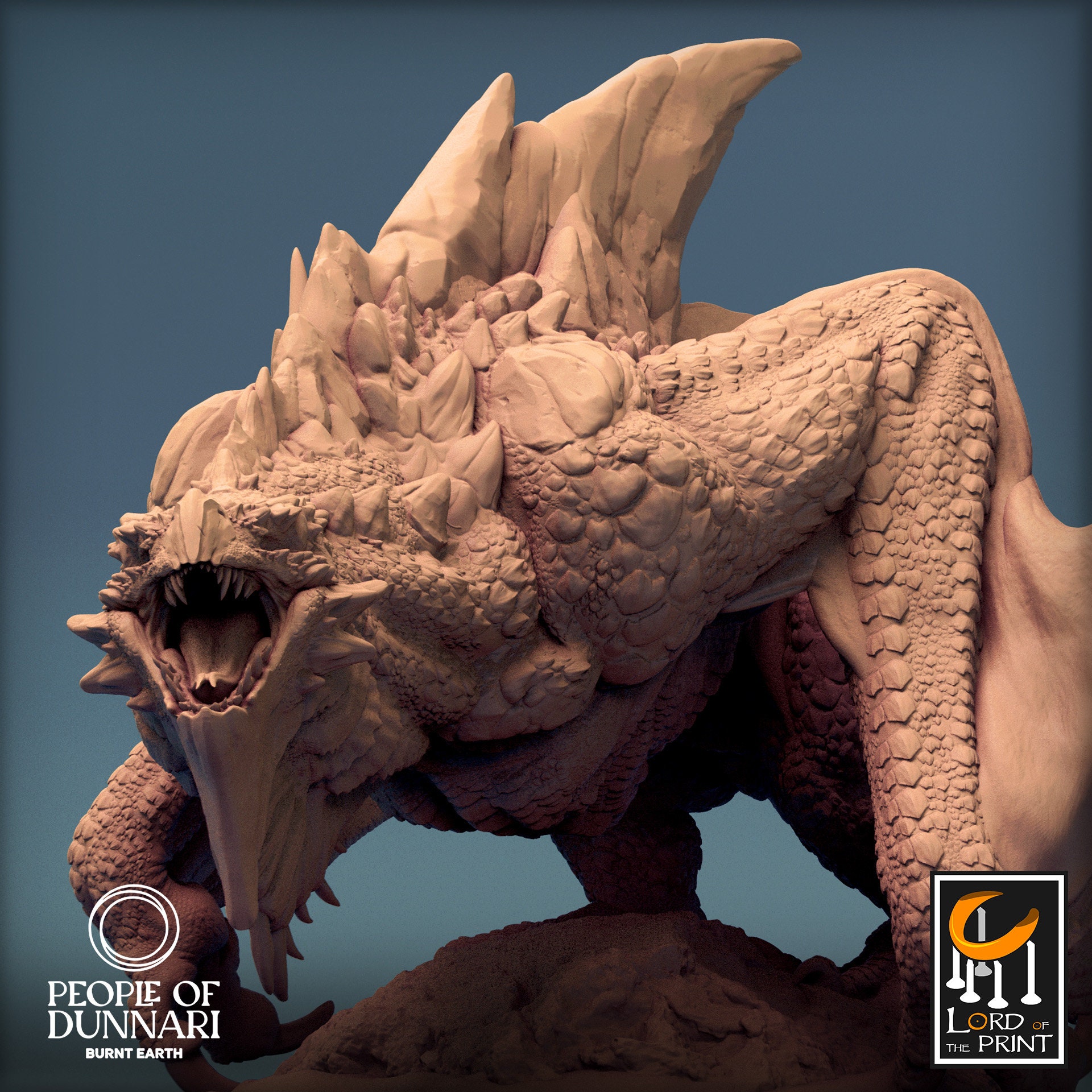 Sand Wyvern Miniature for Pathfinder D&D, 3D Printed Resin Statue ...