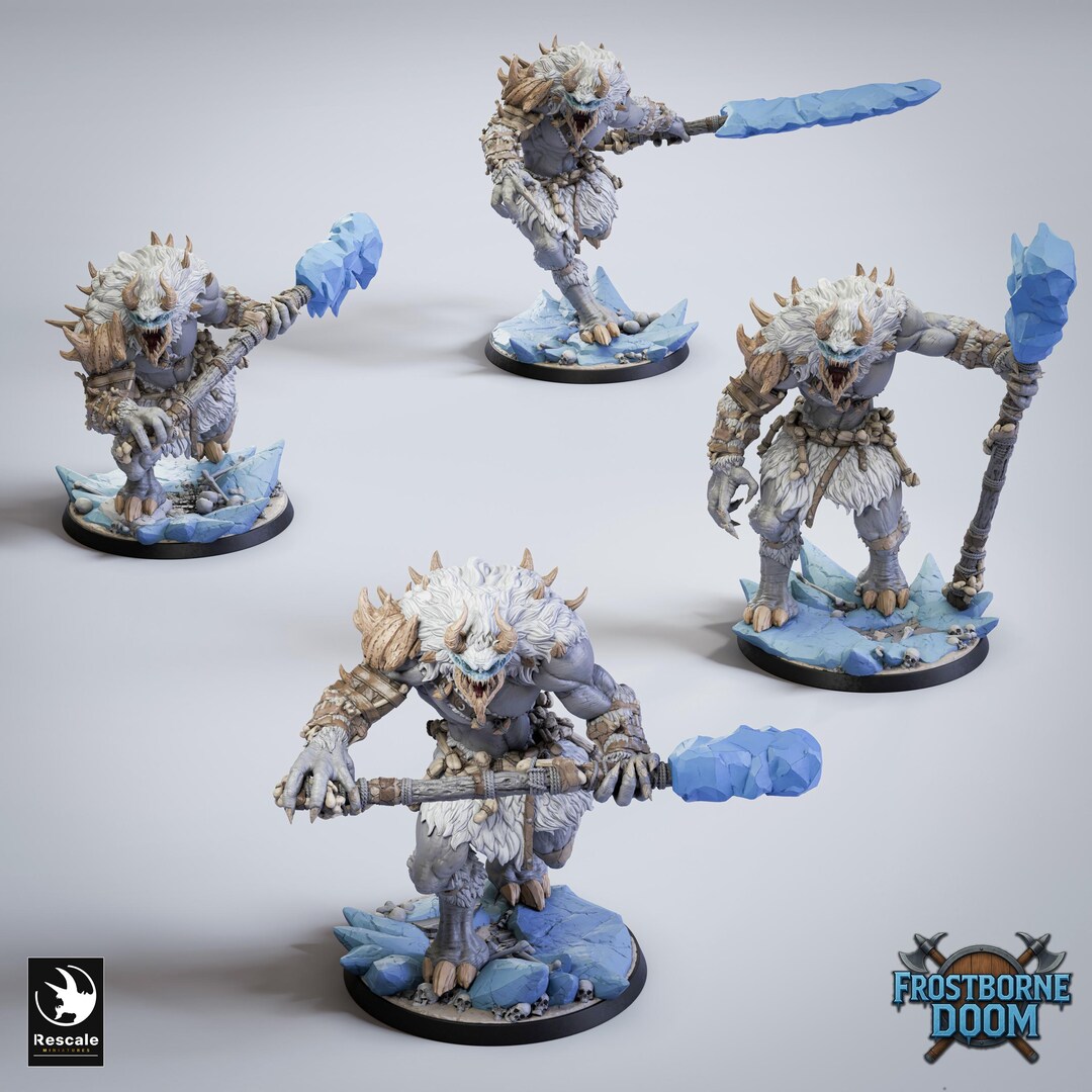 Shard Fang Trolls Miniature A-D | Detailed Miniature | Ice Monster ...