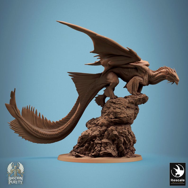 Legendary Ancient Bronze Dragon Figurine A| Premium Dnd Miniature ...